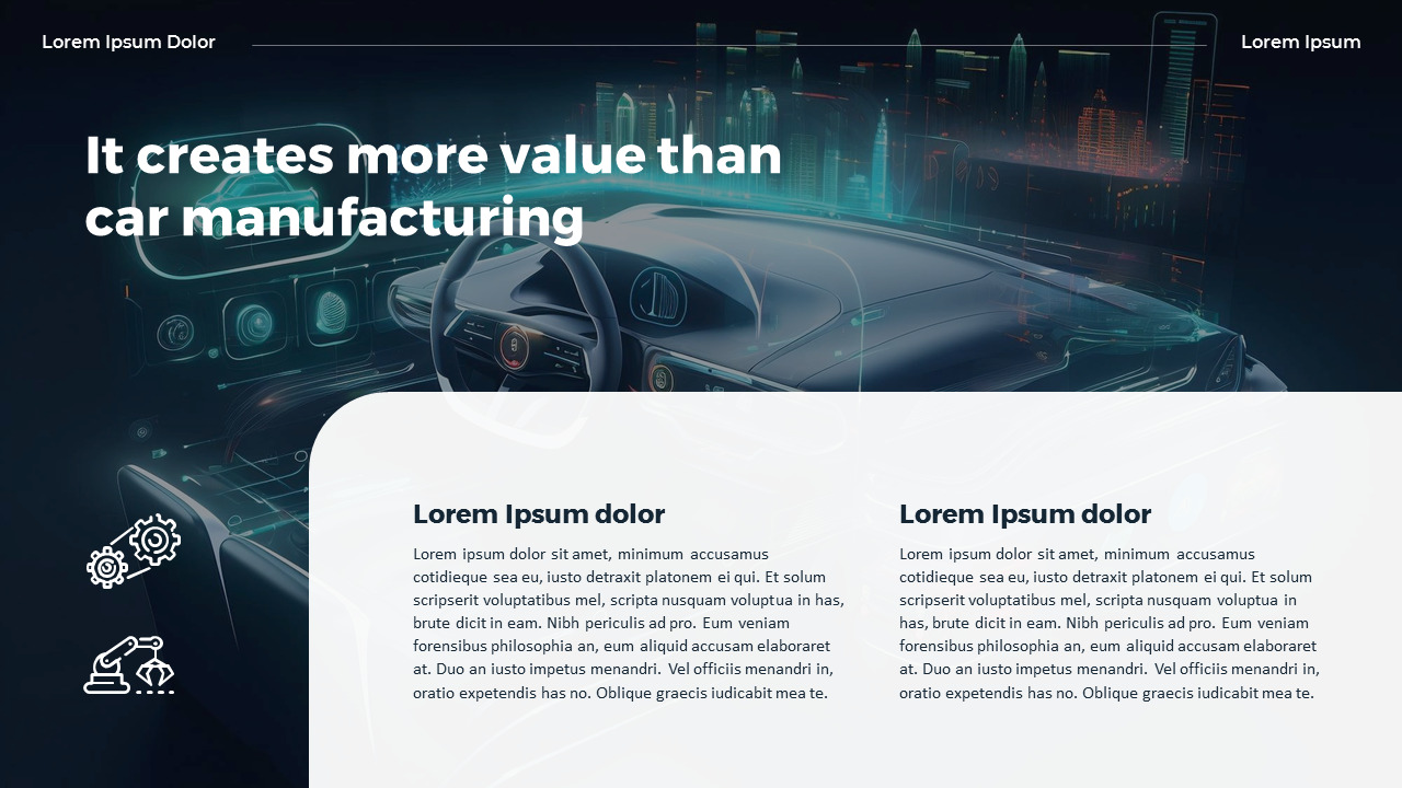 Automobile manufacturing Industry Tech Pitch Deck