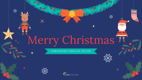 Happy Merry Christmas template power point
