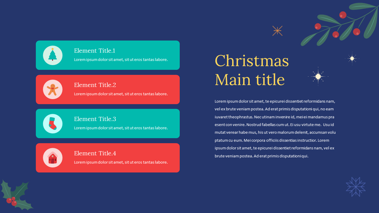 Merry Christmas PowerPoint Template – Warm Holiday Deck
