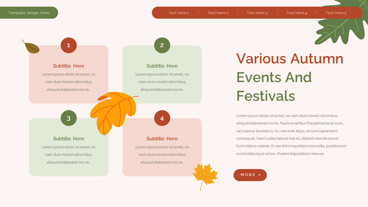 Hello, Autumn design ppt