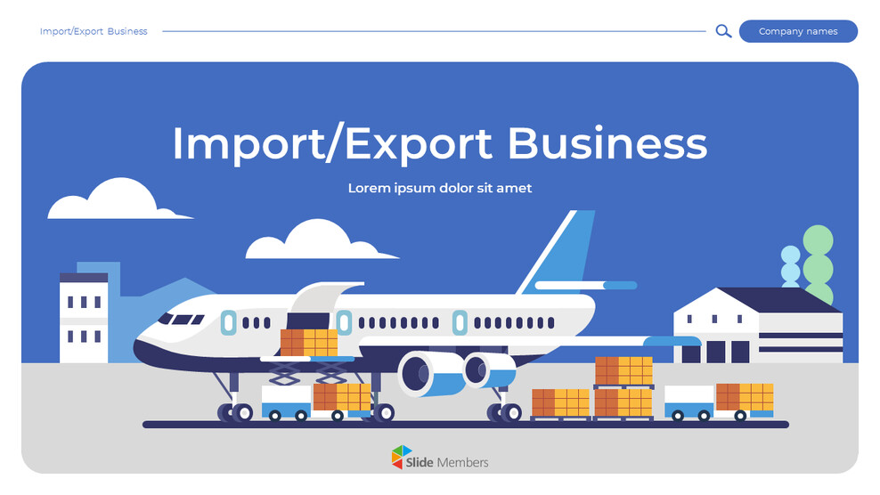 Import and Export Business team presentation template