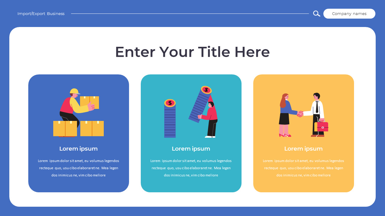 Import and Export Business team presentation template
