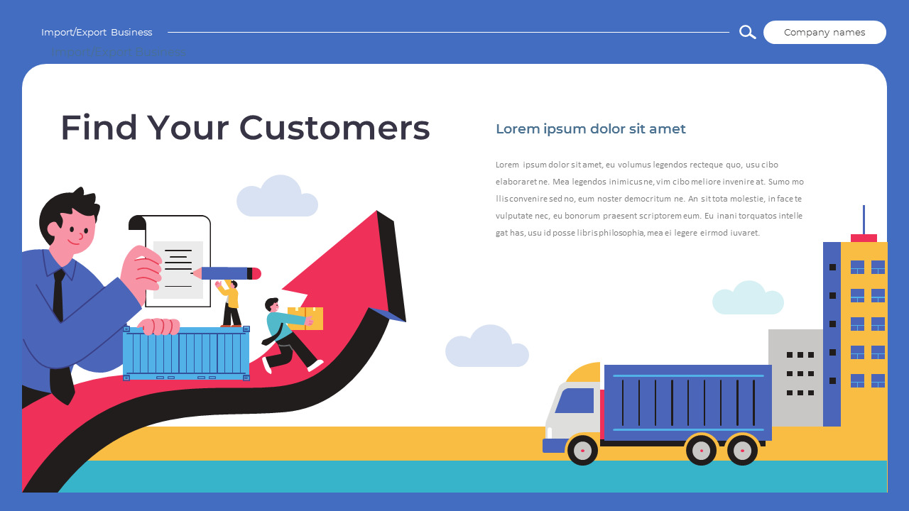 Import and Export Business team presentation template