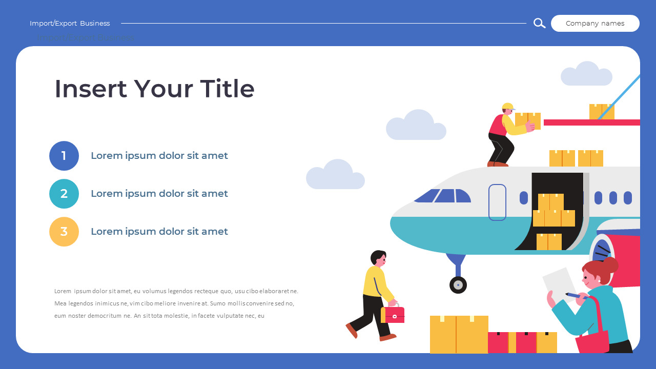 Import and Export Business team presentation template