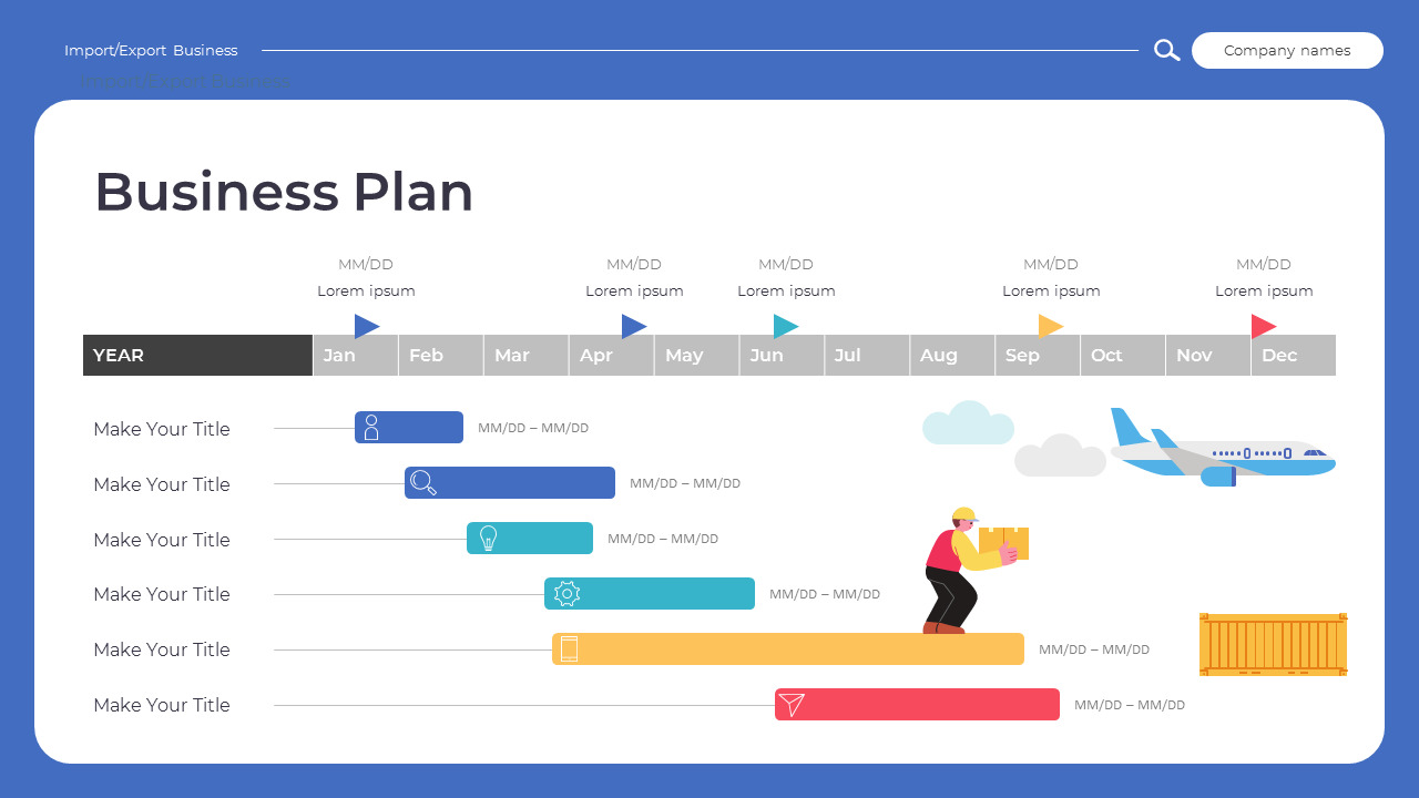 Import and Export Business team presentation template