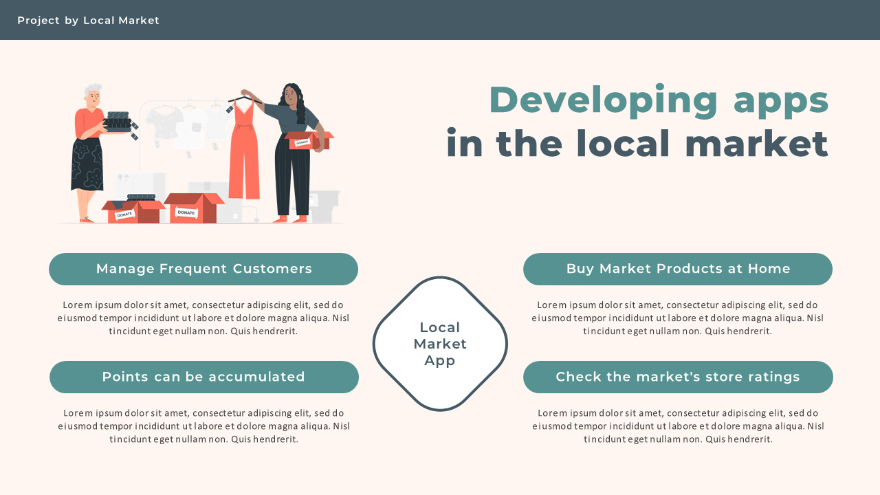 Local Market Easy PPT Template