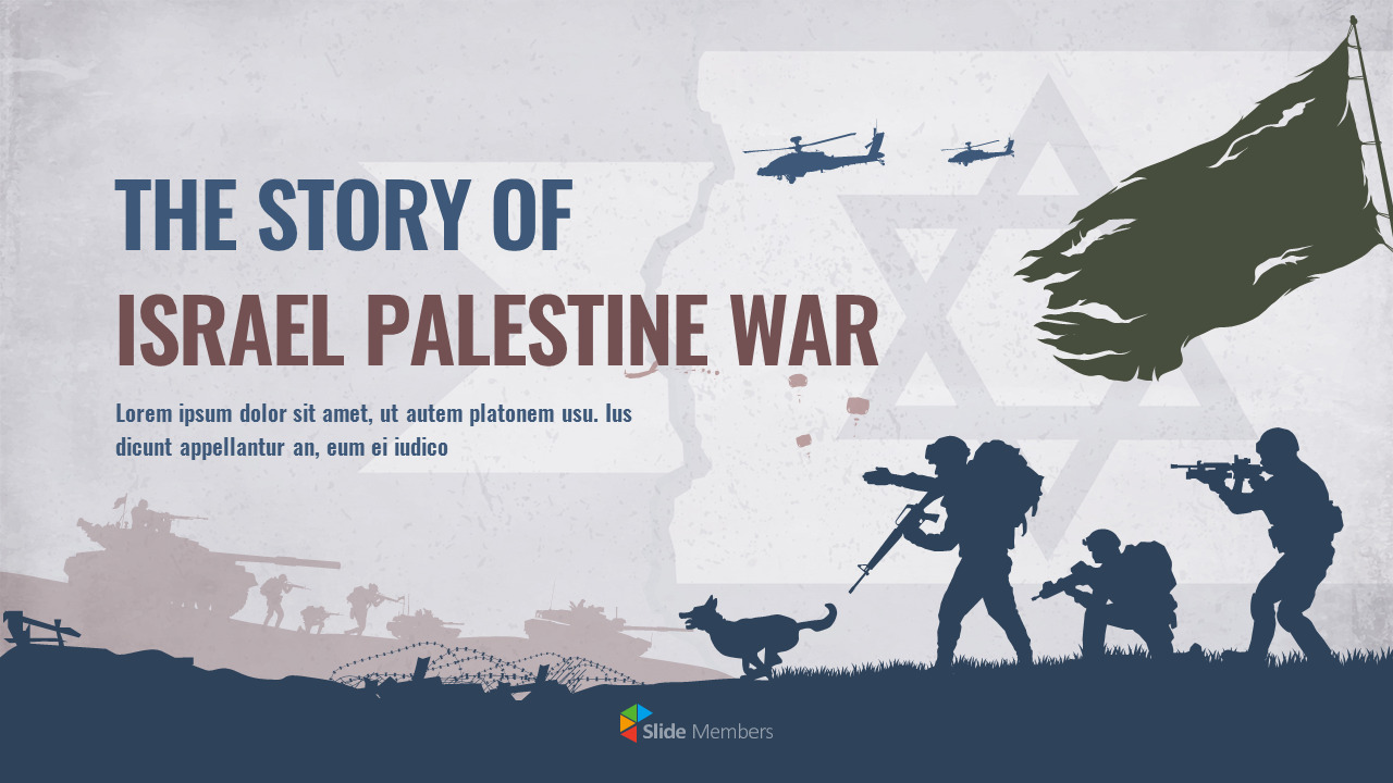 The Story of Israel Palestine War Modern PPT Templates