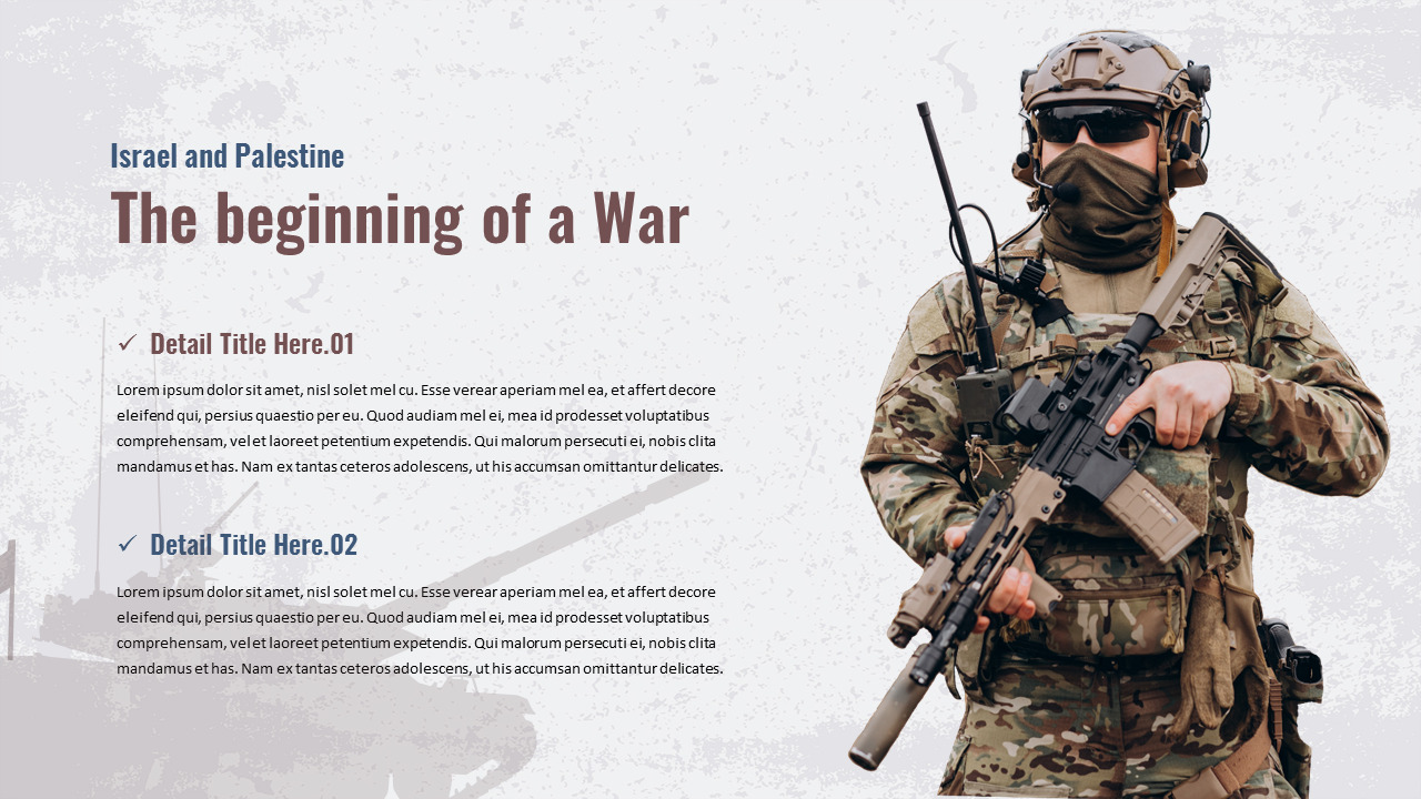 The Story of Israel Palestine War Modern PPT Templates