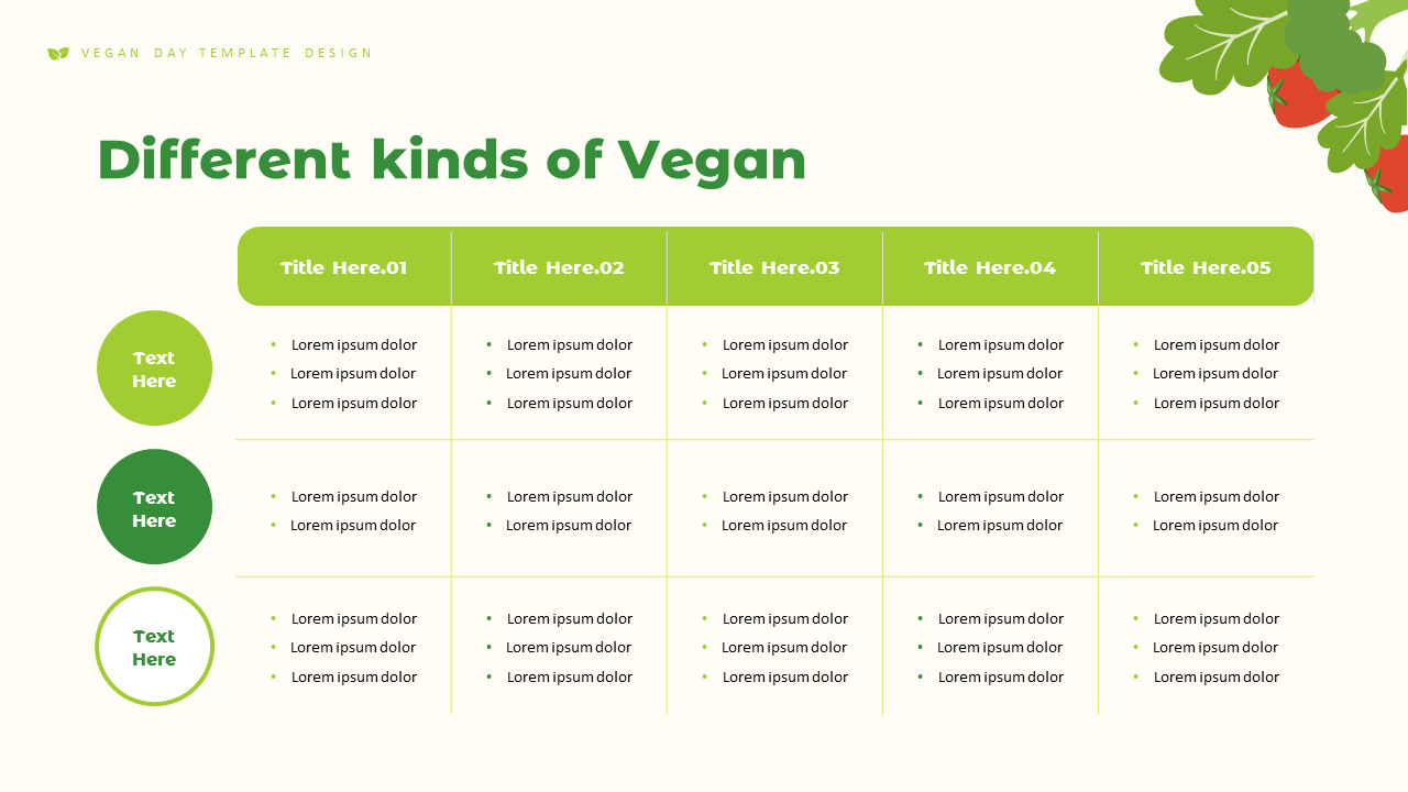 Vegan Day PowerPoint Design ideas