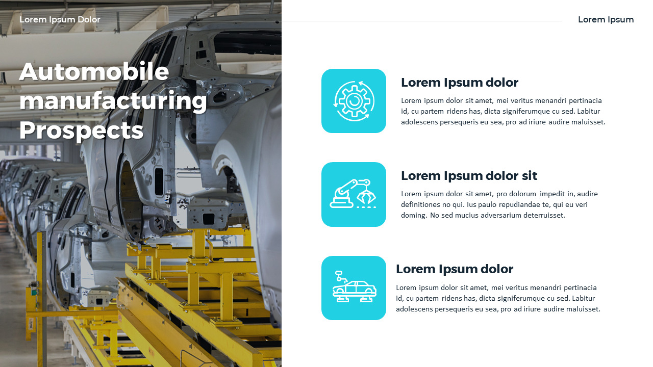 Automobile manufacturing Industry google slides background