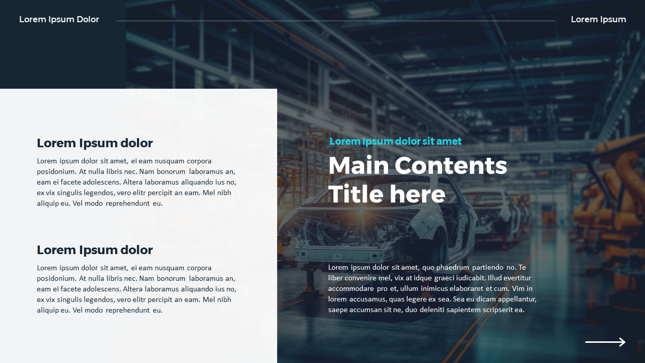 Automobile manufacturing Industry google slides background