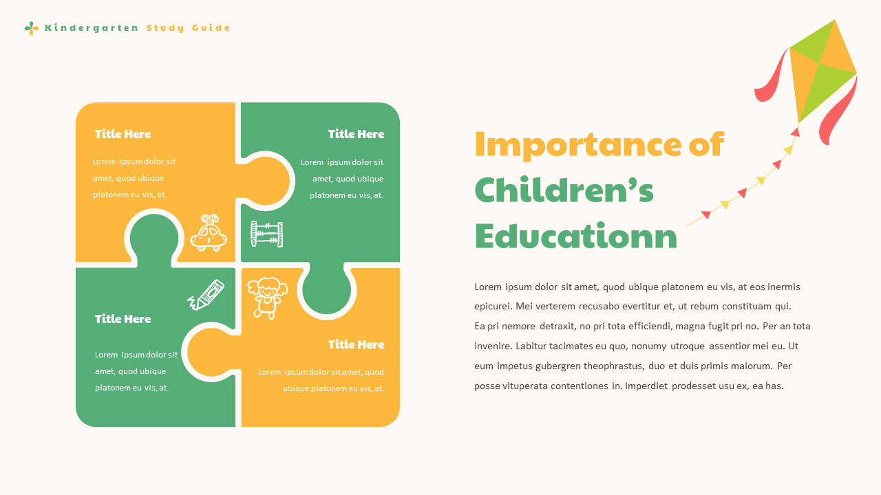 Kindergarten Study Guide Google Slides Presentation