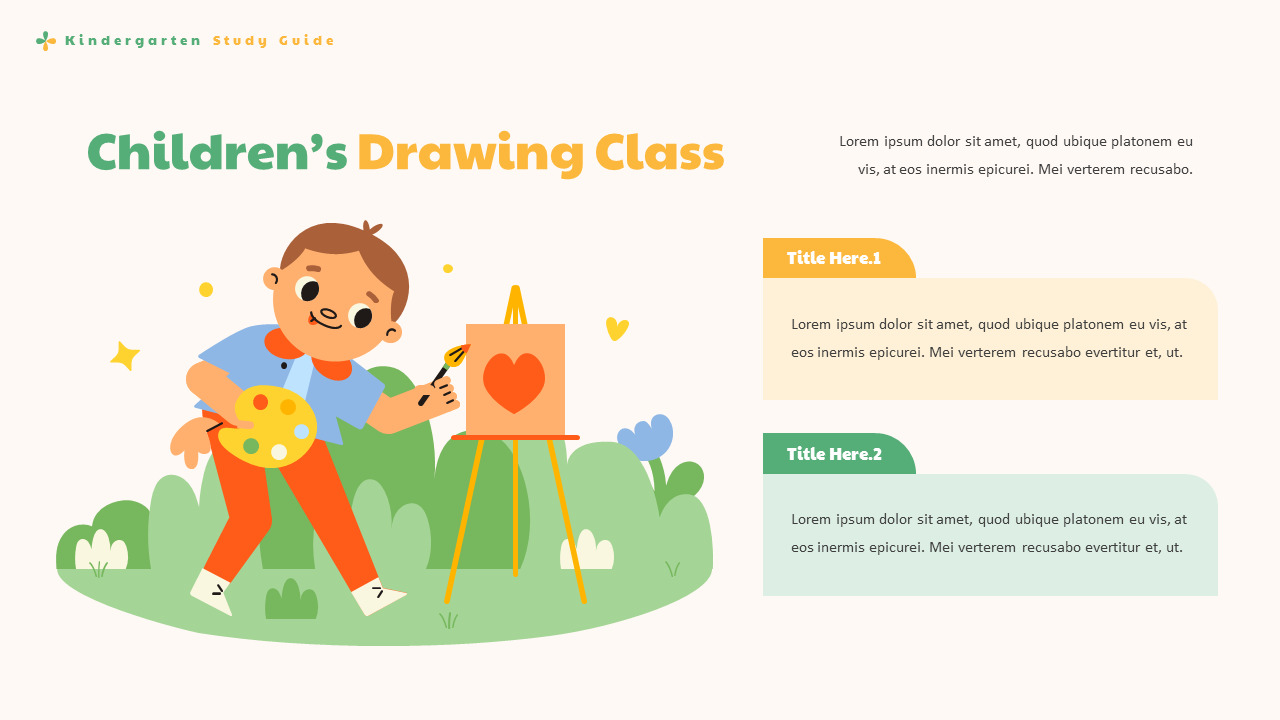 Kindergarten Study Guide Google Slides Presentation