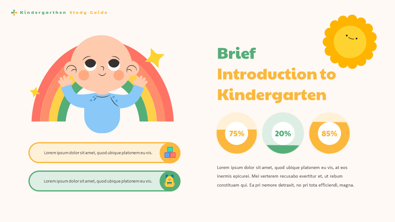Kindergarten Study Guide Google Slides Presentation