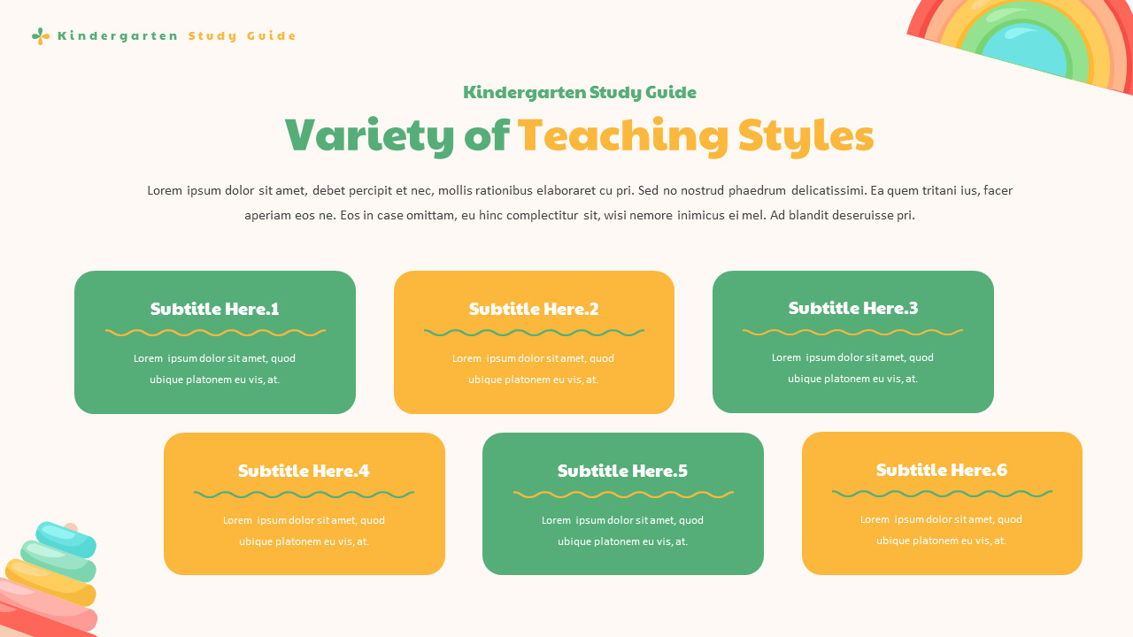 Kindergarten Study Guide Google Slides Presentation