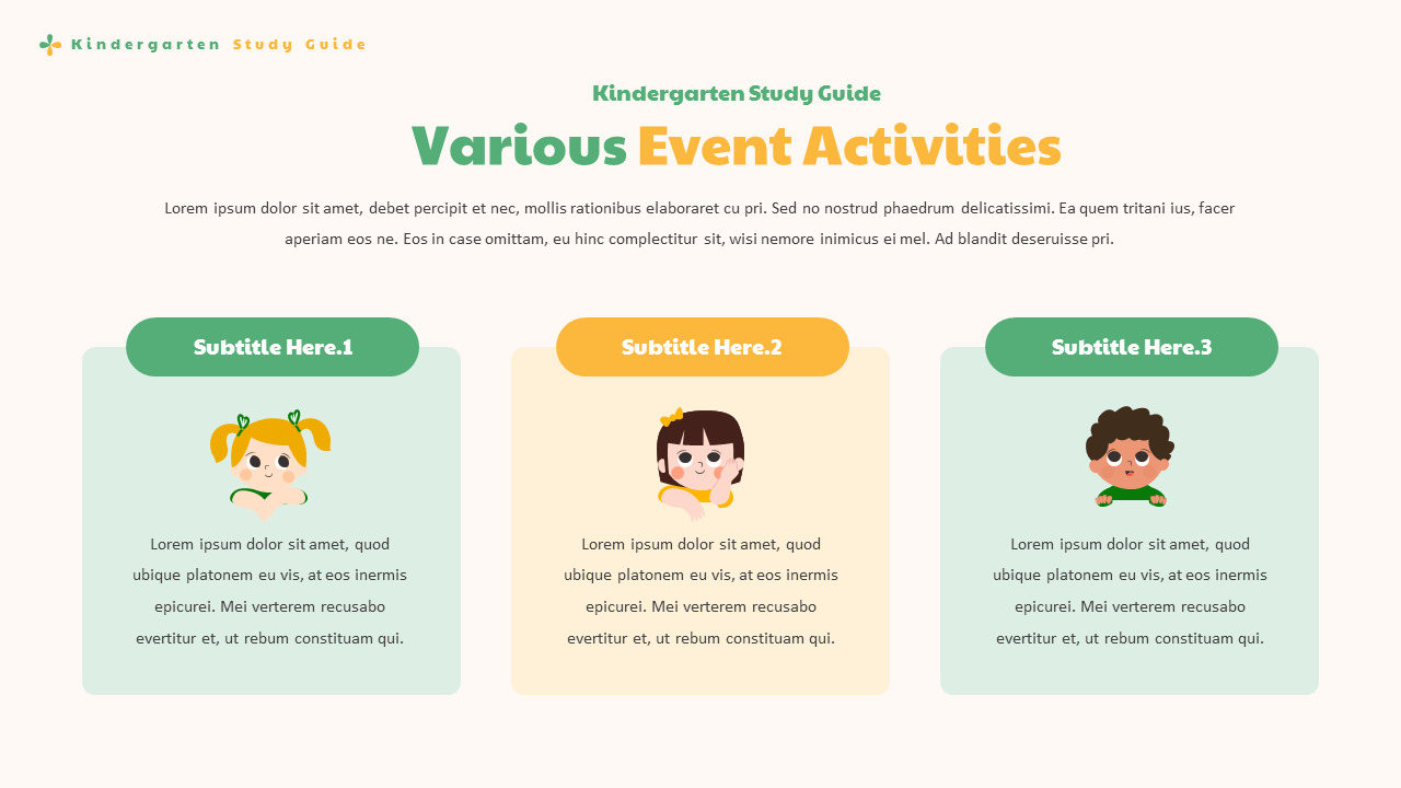 Kindergarten Study Guide Google Slides Presentation