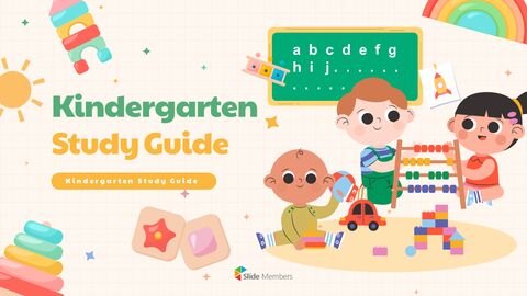 Kindergarten Study Guide PowerPoint Backgrounds