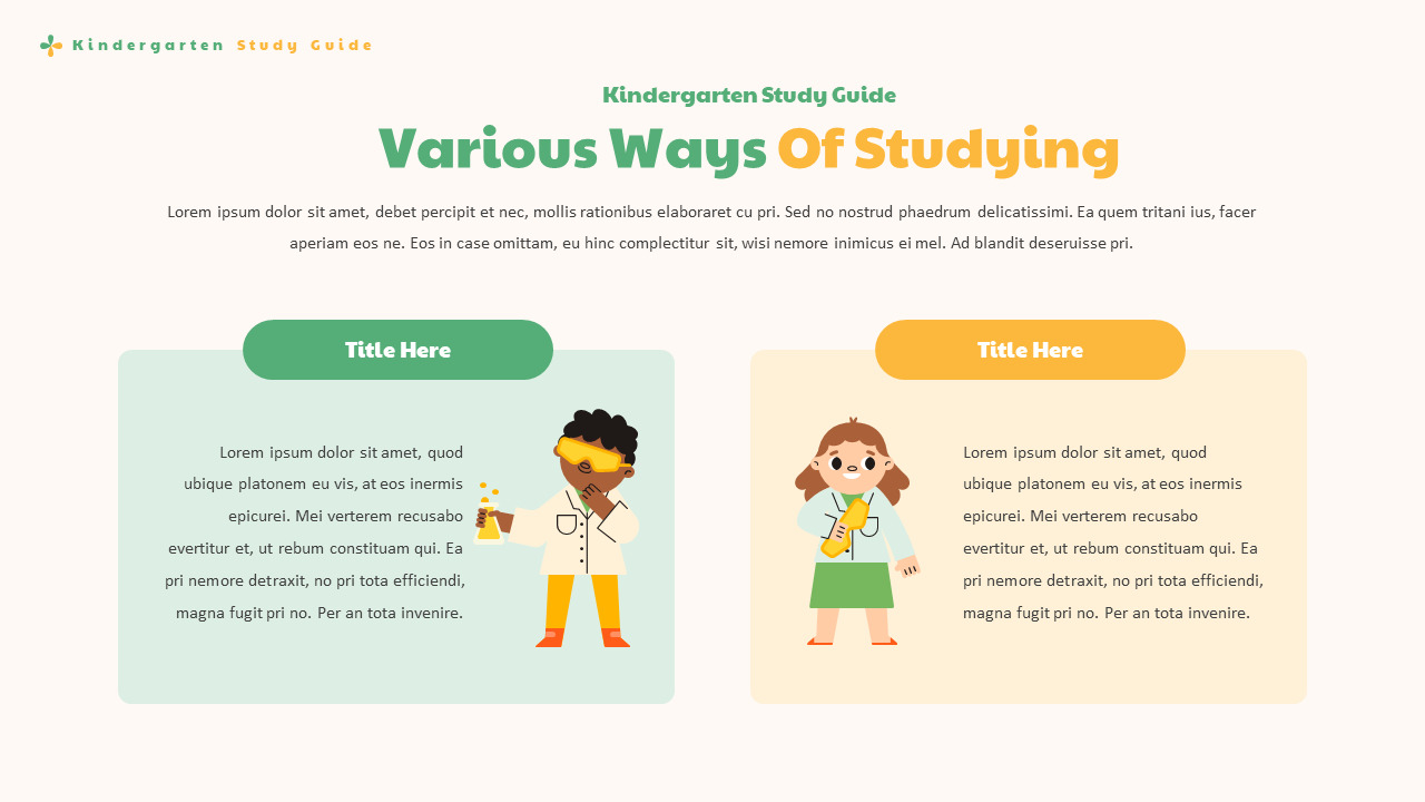Kindergarten Study Guide PowerPoint Backgrounds
