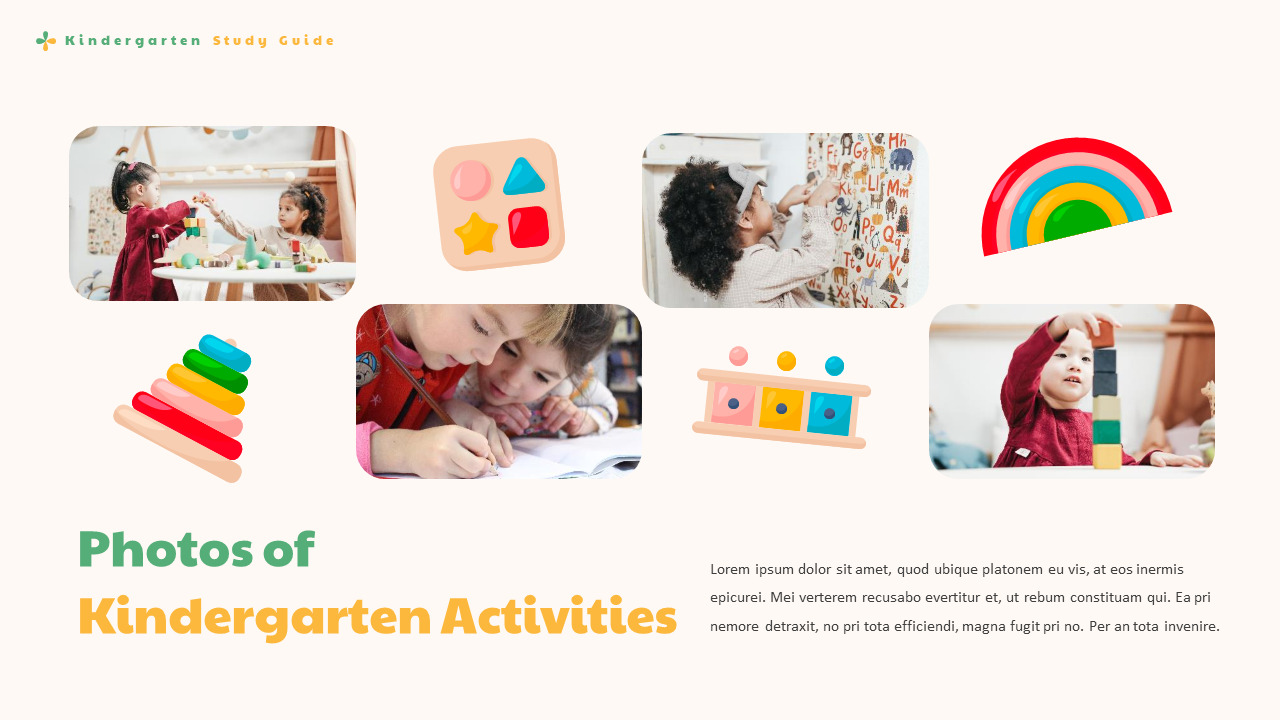 Kindergarten Study Guide PowerPoint Backgrounds