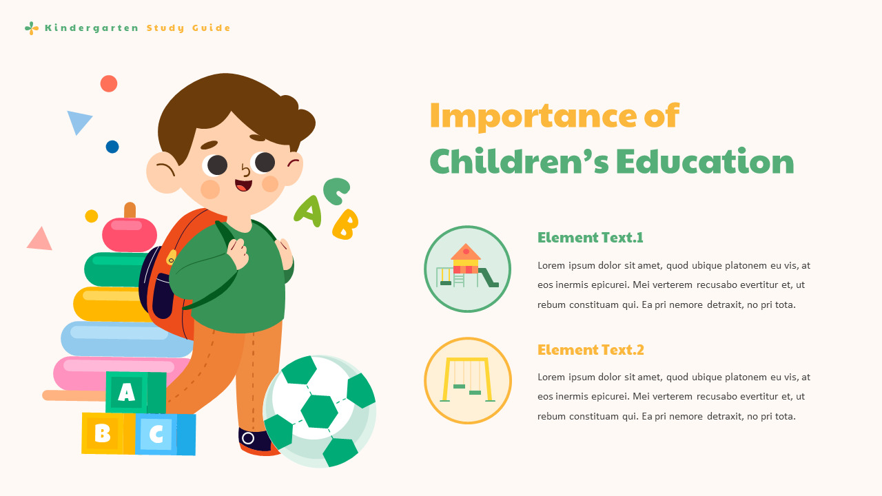 Kindergarten Study Guide PowerPoint Backgrounds