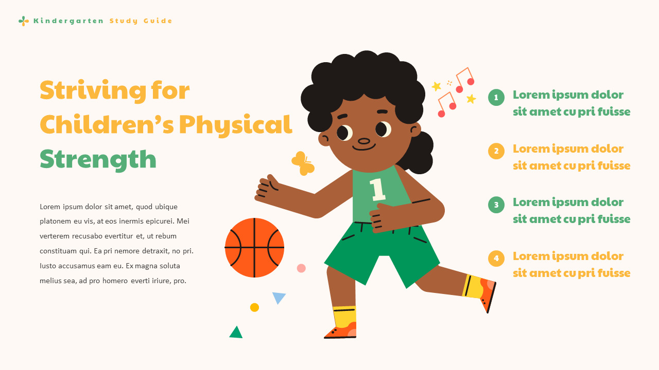 Kindergarten Study Guide PowerPoint Backgrounds