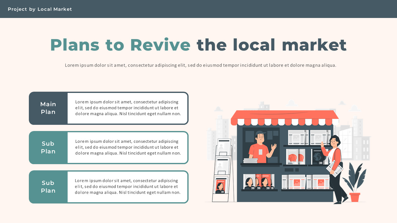 Local Market Easy PPT Template