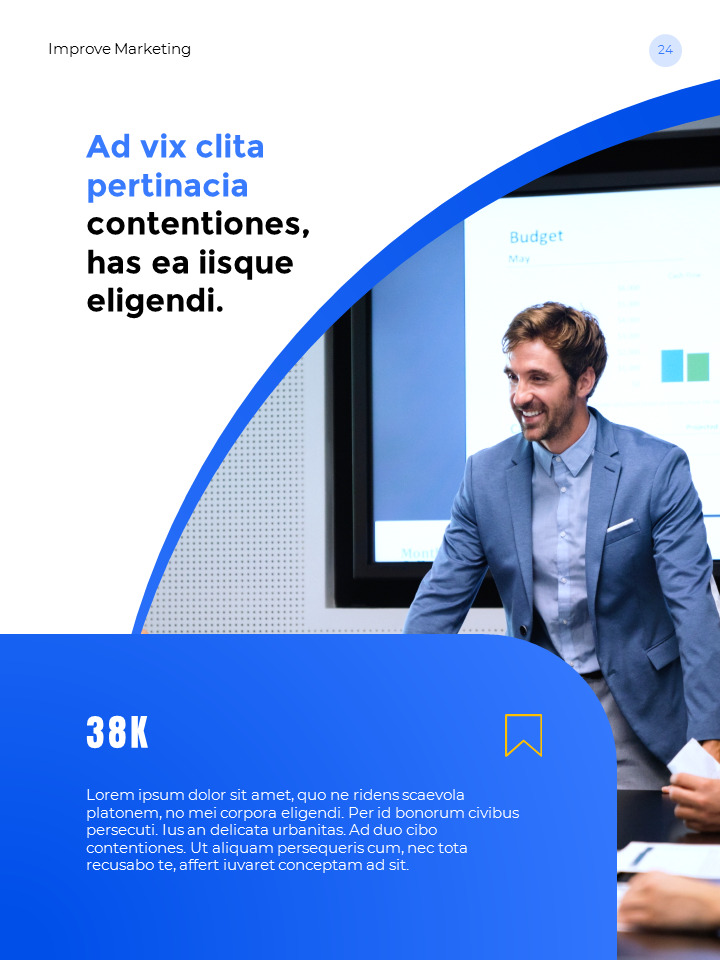 Vertical Layout Design 2024 Business Plan PowerPoint Table of Contents