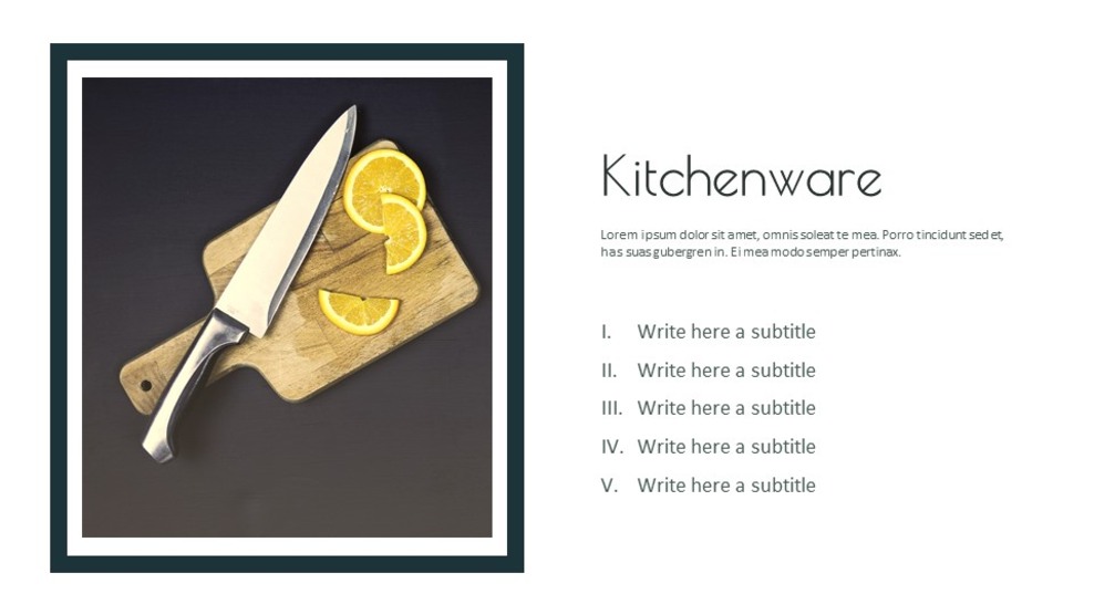 Kitchenware Google Slides Presentation Templates