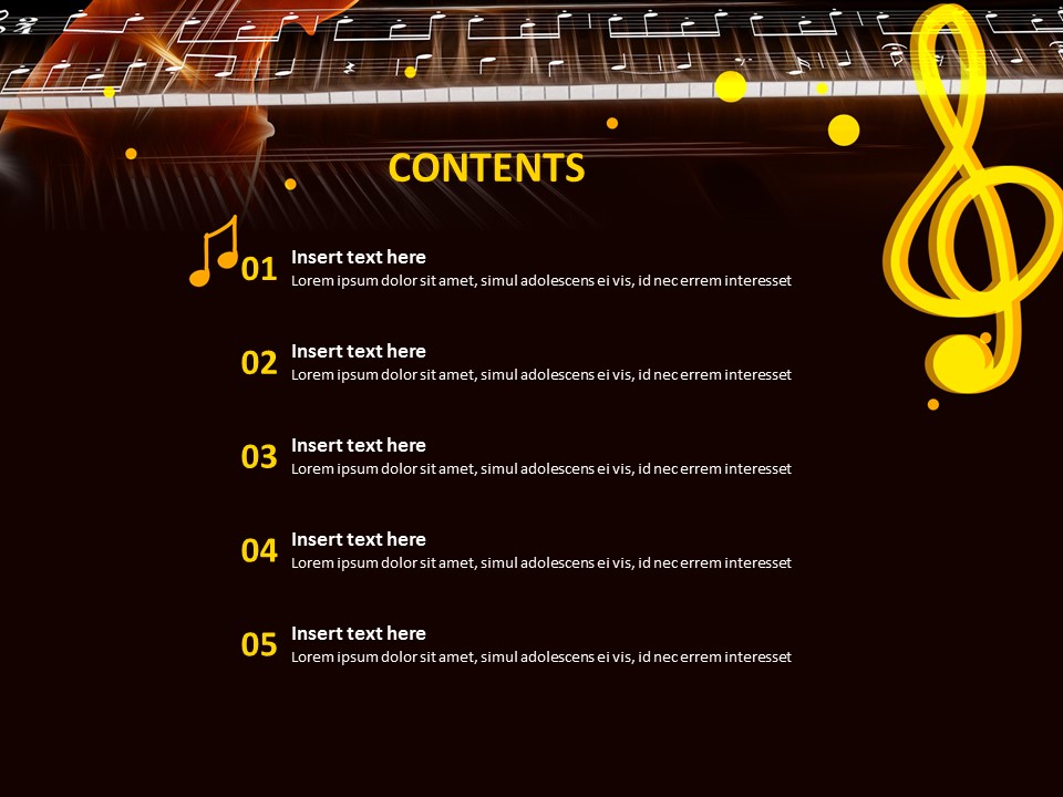 Piano - Free PPT Template