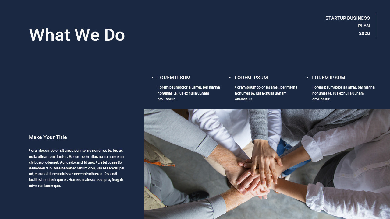 Startup Business Plan slide template