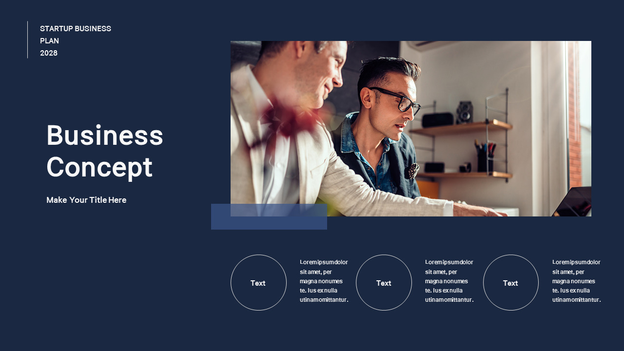 Startup Business Plan slide template