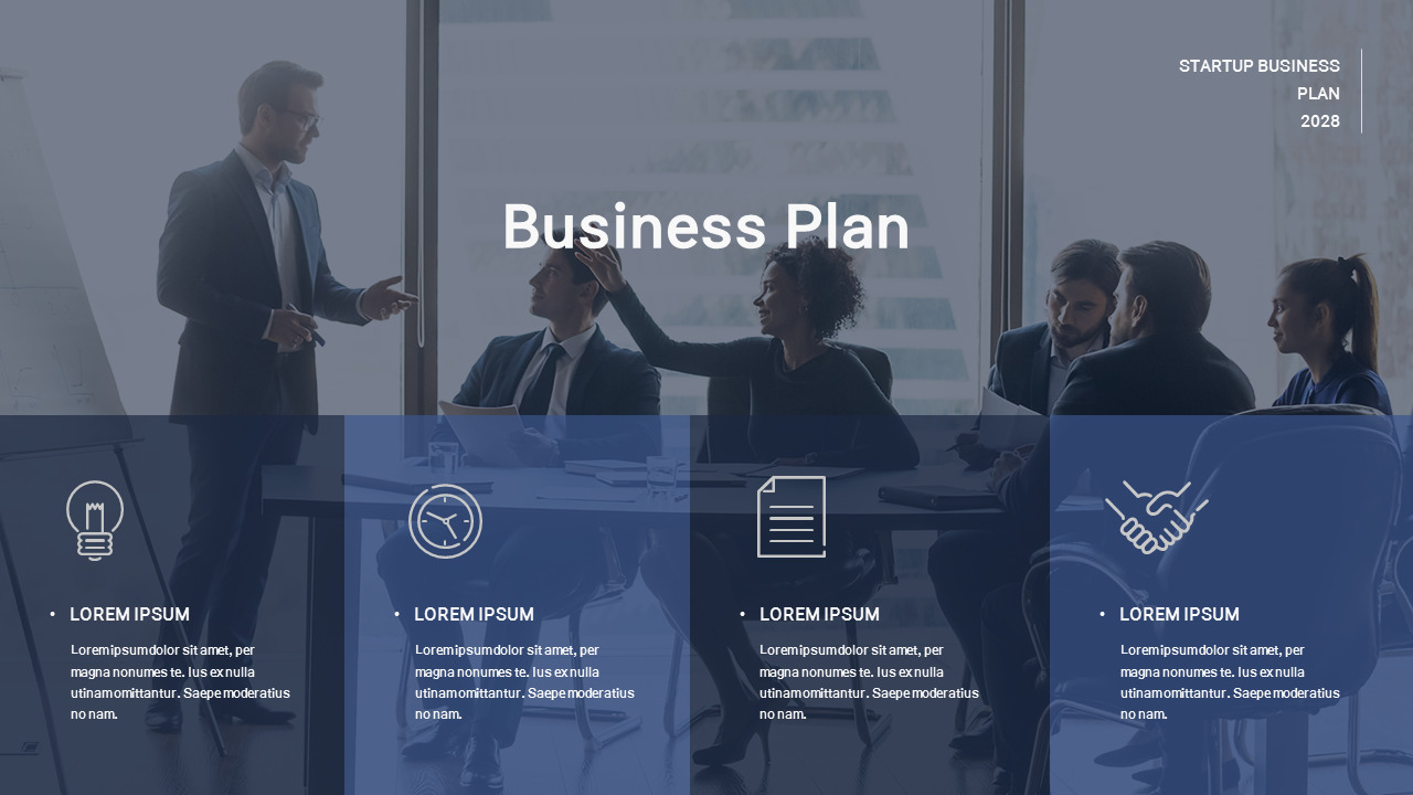 Startup Business Plan slide template