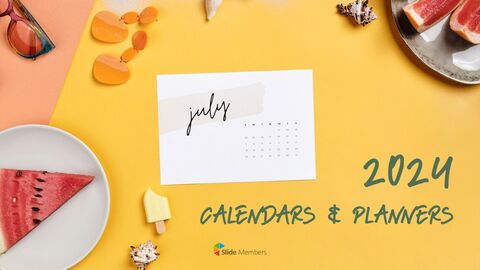 2024 Calendars & Planners slide template|Lifestyle|Google