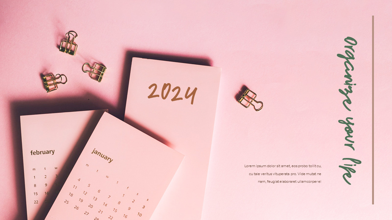 2024 Calendars & Planners slide template|Lifestyle|Google