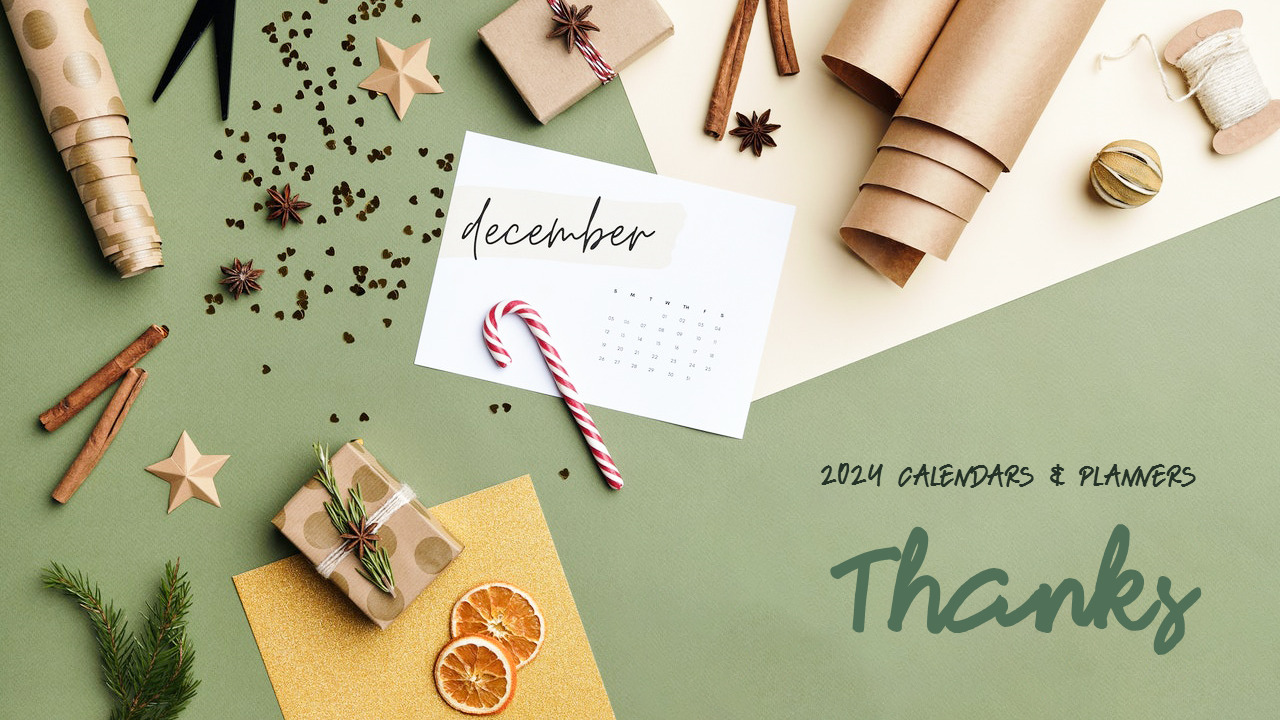 2024 Calendars & Planners slide template|Lifestyle|Google