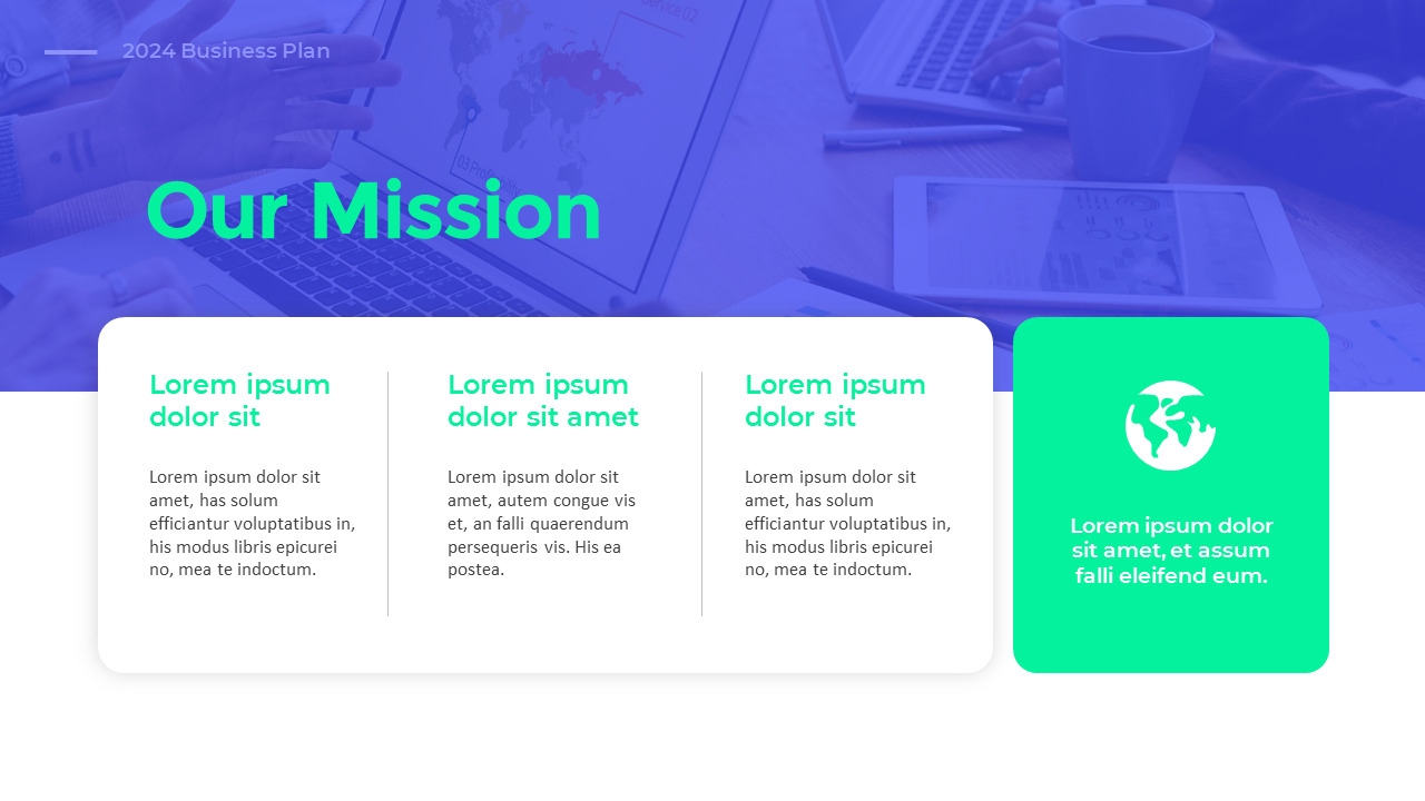 Business Plan presentation slide design