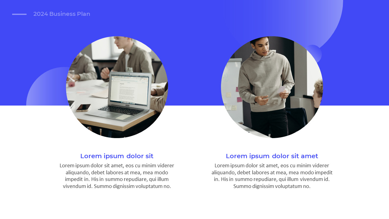 Business Plan presentation slide design