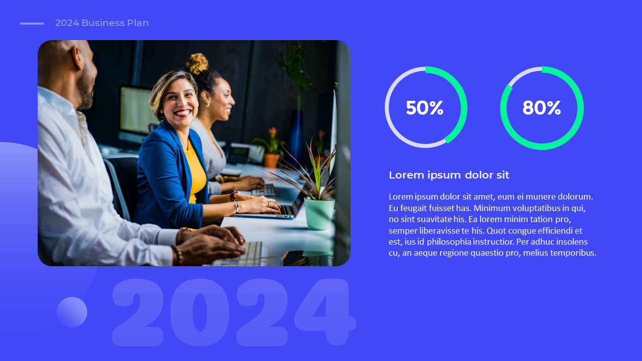 Business Plan presentation slide design