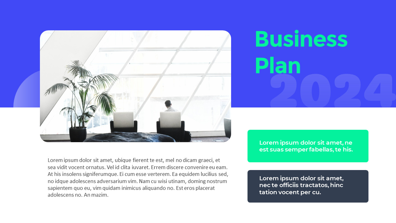 Business Plan presentation slide design