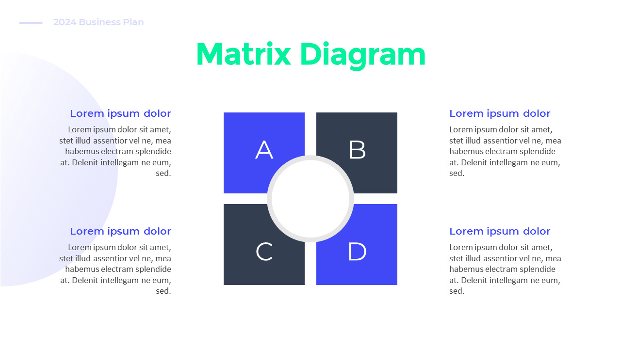 Business Plan presentation slide design