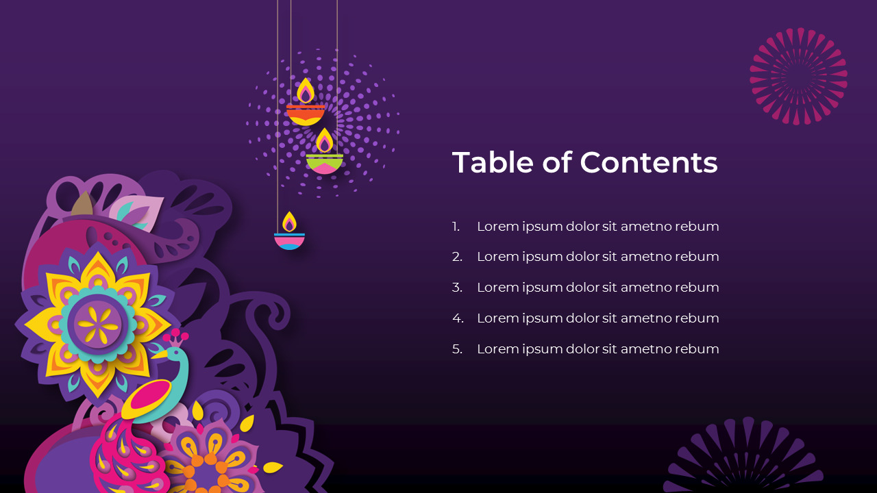 Diwali Festival Google Slides for mac