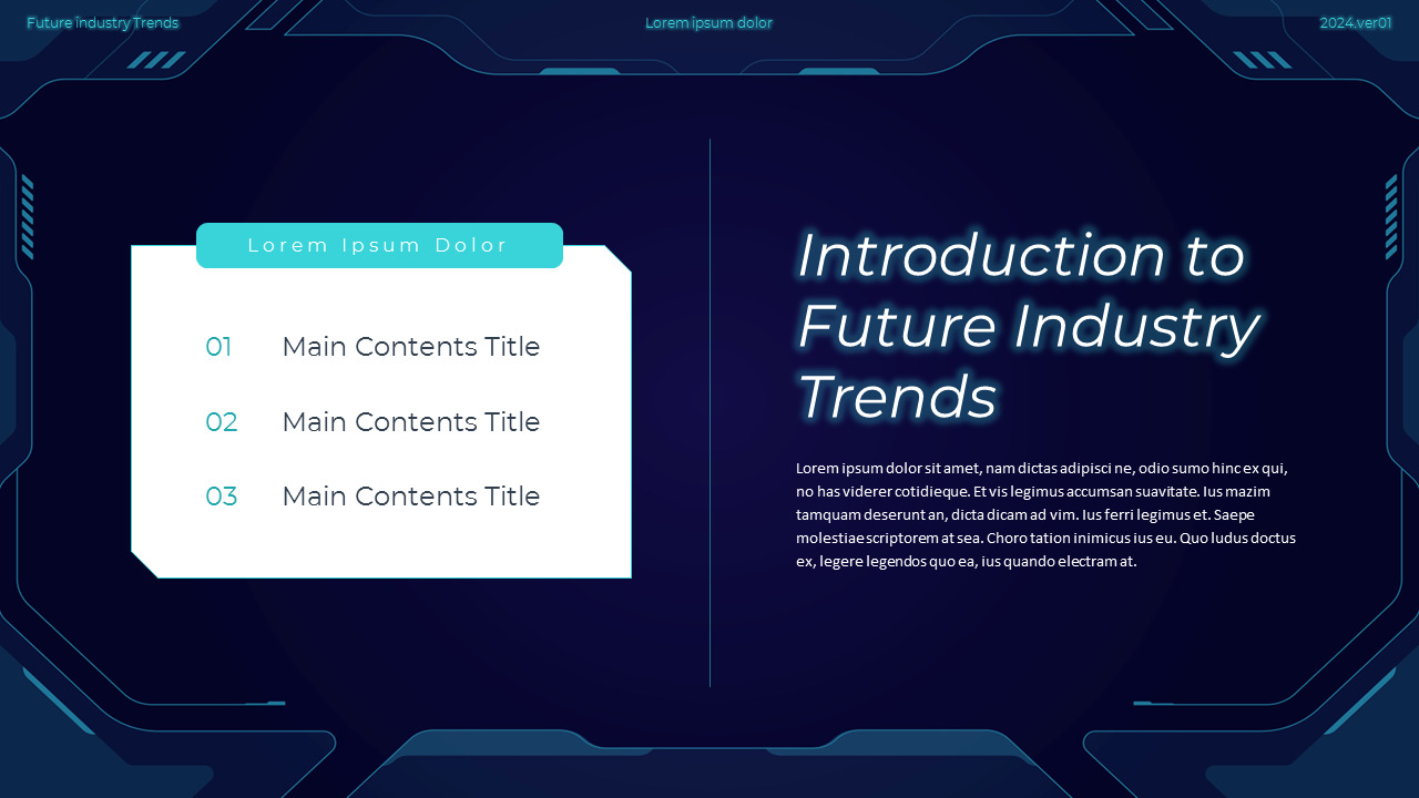 Future industry Trends design presentation template
