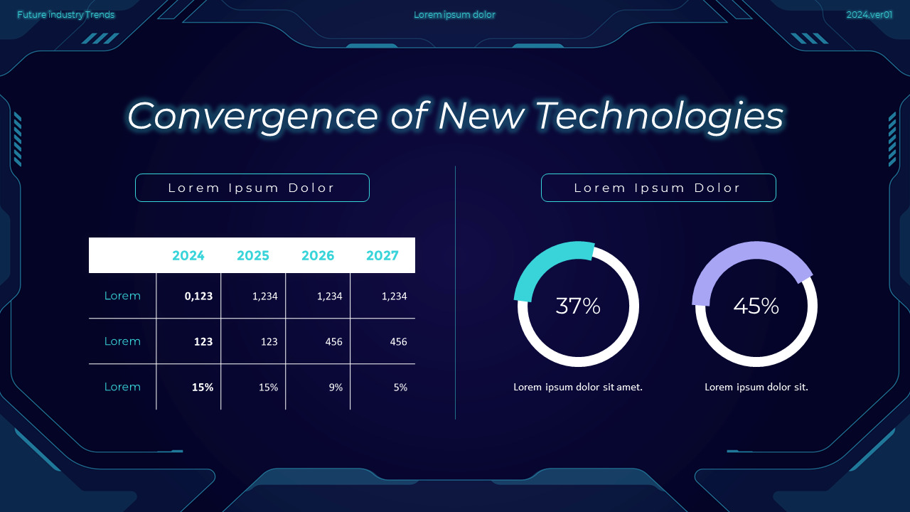 Future industry Trends design presentation template