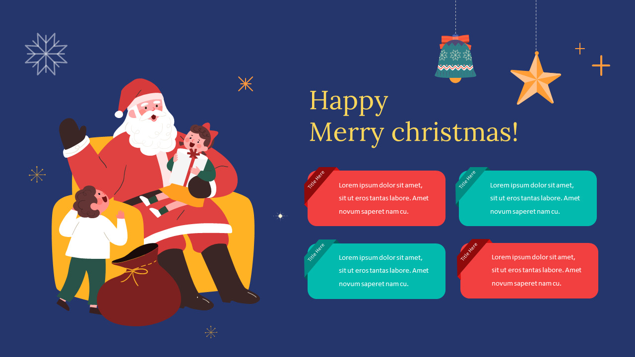 Frohe Weihnachten professionelle Google Slides-Präsentation