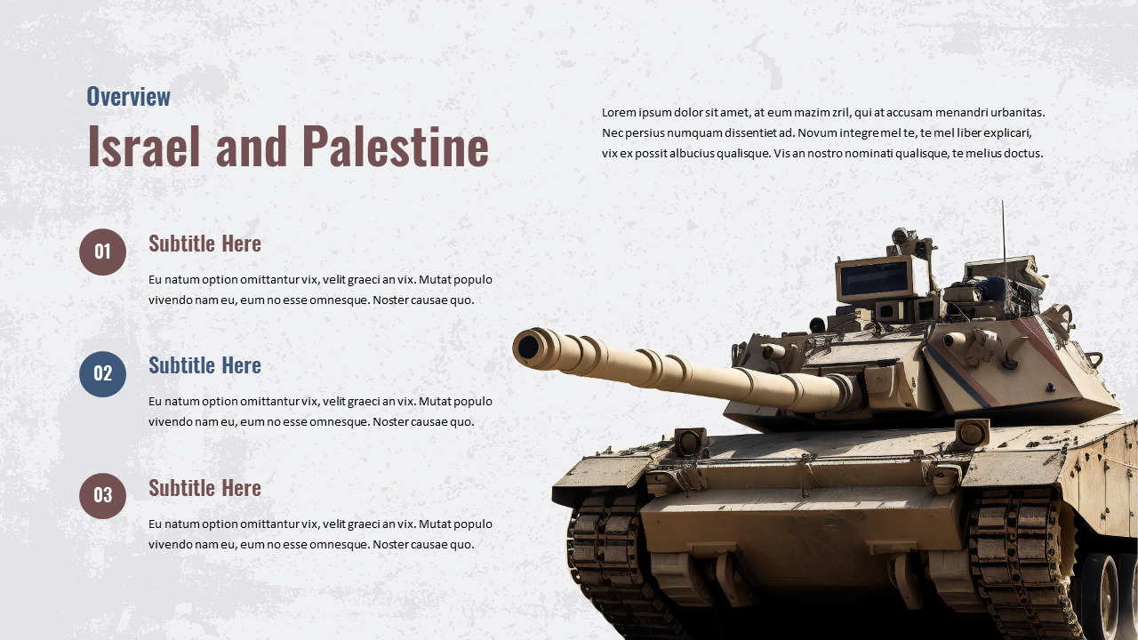 The Story of Israel Palestine War best google slides templates