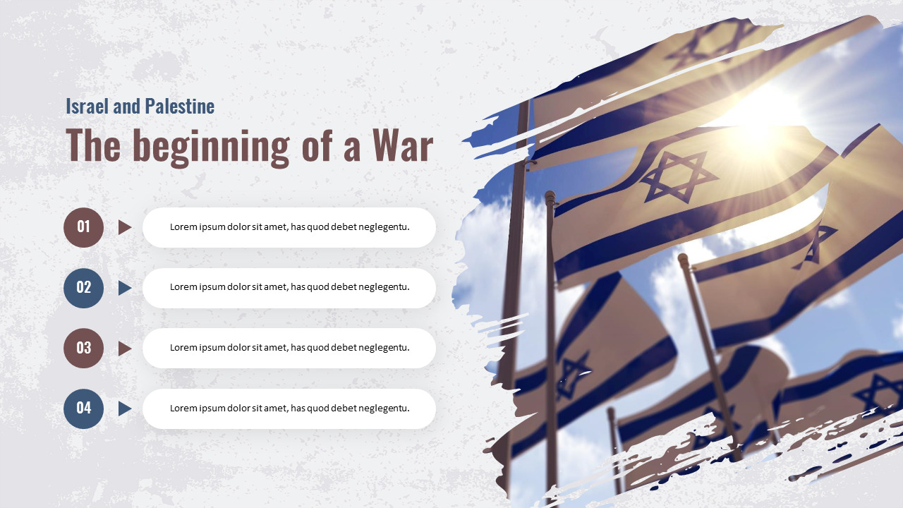 The Story of Israel Palestine War best google slides templates