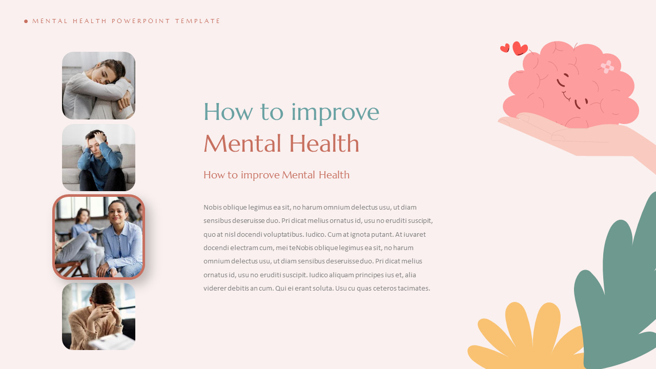 정신 건강 Google 프레젠테이션 템플릿