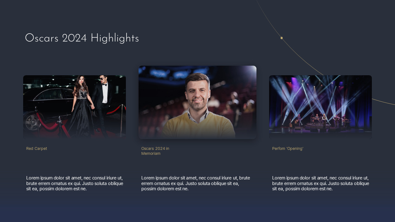 The Oscars 2024 96th Academy Awards Business PowerPoint Templates