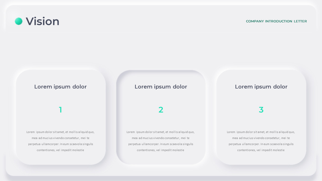 Neumorphism Business Introduction powerpoint presentation themes