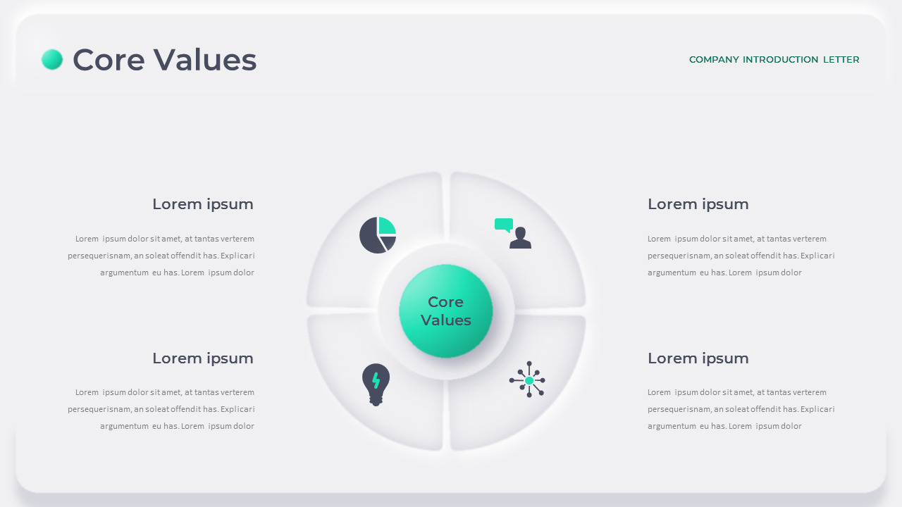 Neumorphism Business Introduction powerpoint presentation themes